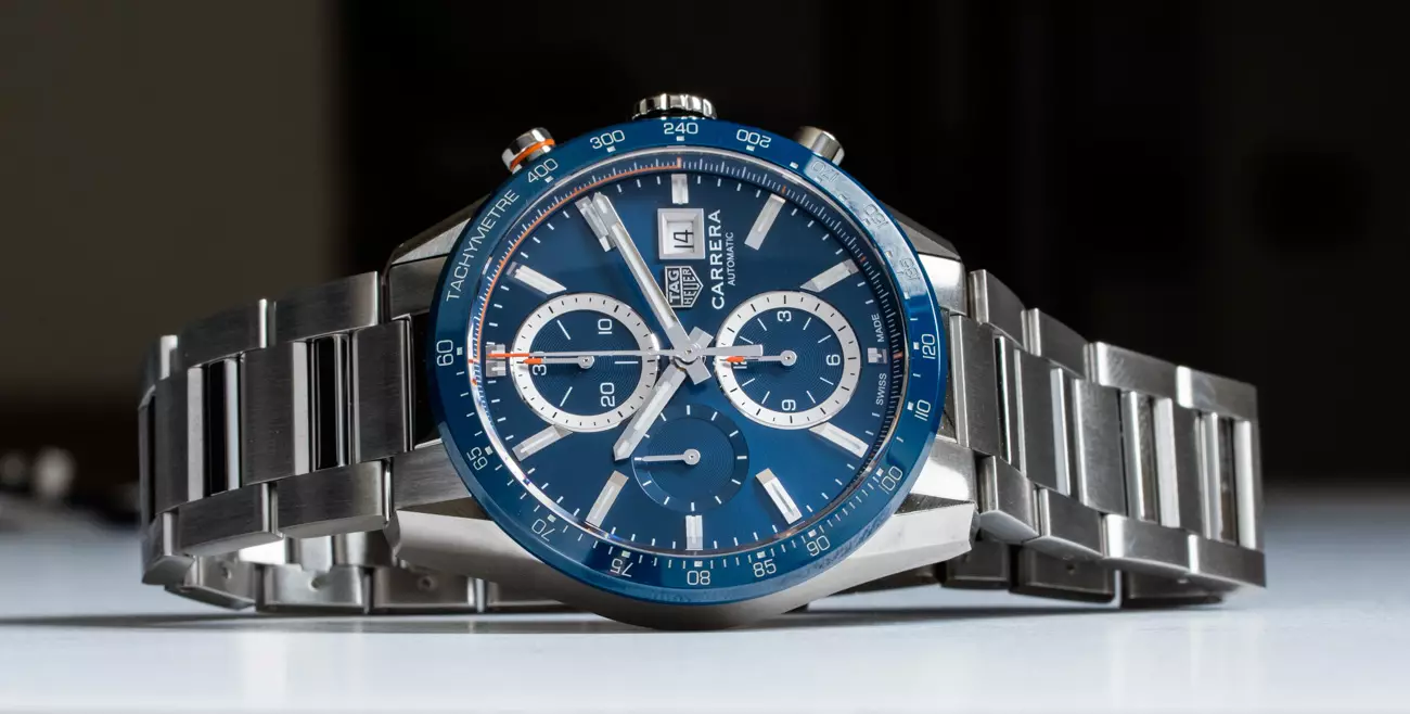 TAG Heuer Carrera ਕੈਲੀਬਰ 16 41mm ਬਲੂ ਵਾਚ ਸਮੀਖਿਆ 26184_2