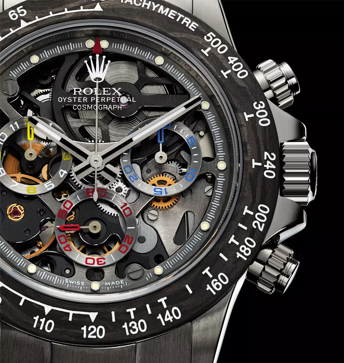 Les Artisans De Genève La Montoya Rolex Daytona መደወያ እና ገፊዎች