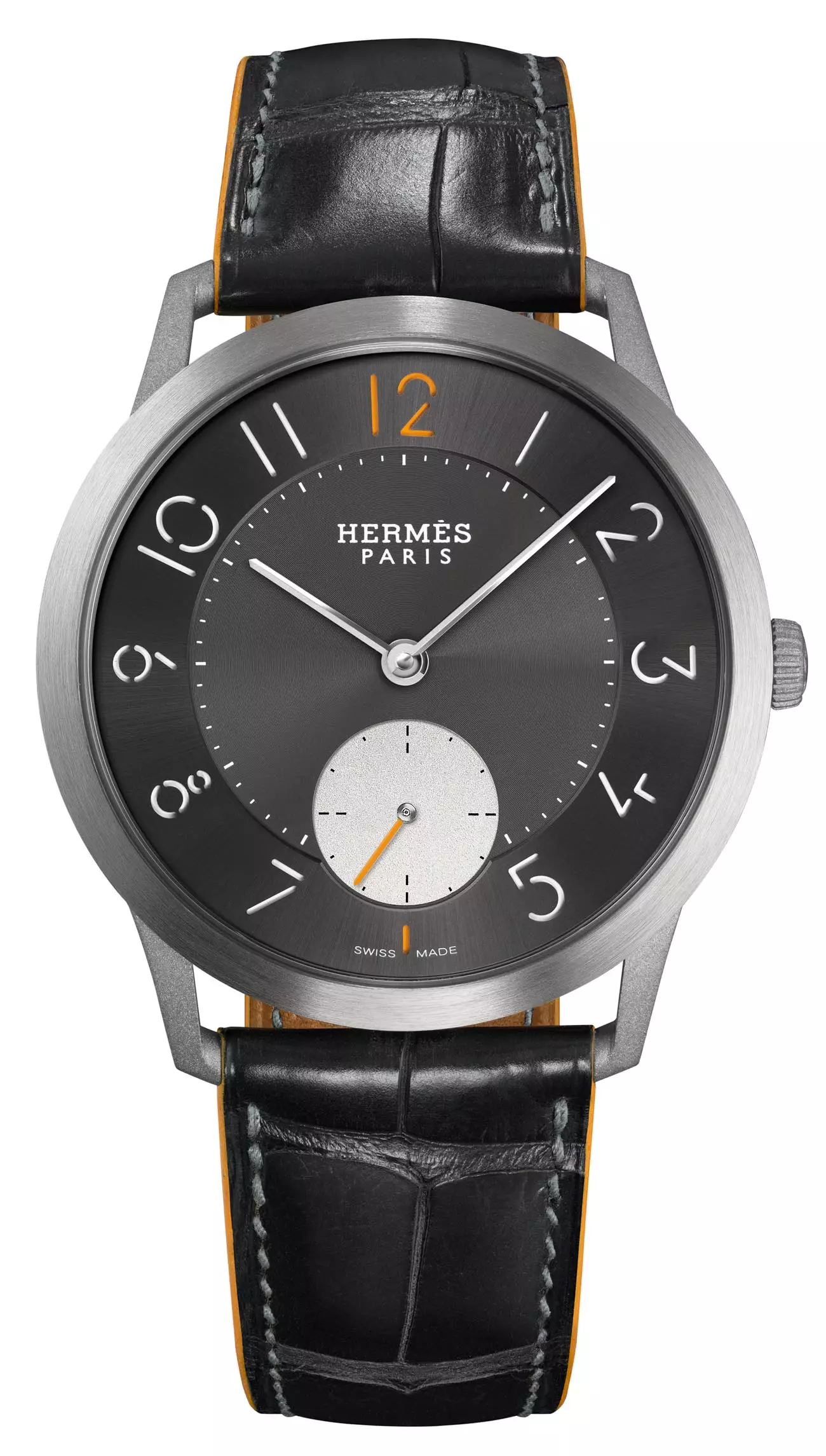 Reloxo Hermès Slim d'Hermès Titane 26350_5