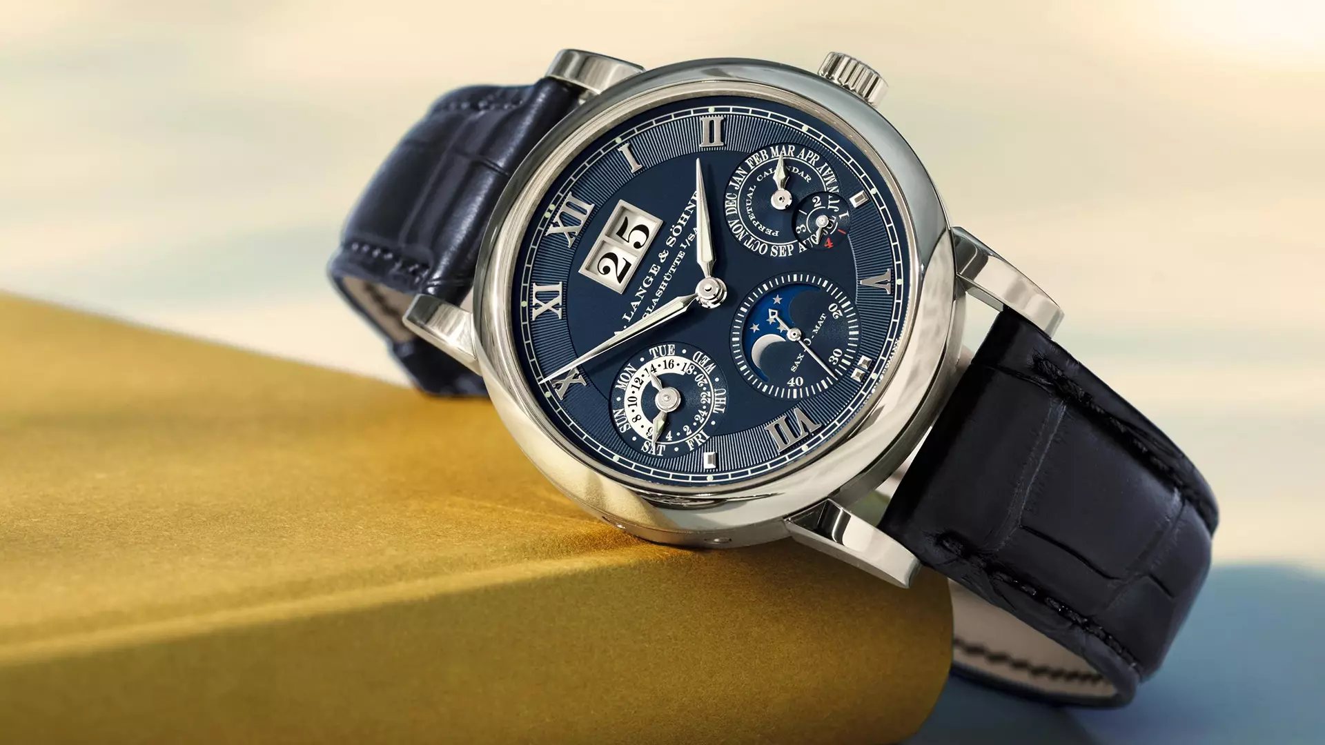 A. Lange & Söhne Langematik Perpetual 한정판 블루 시계