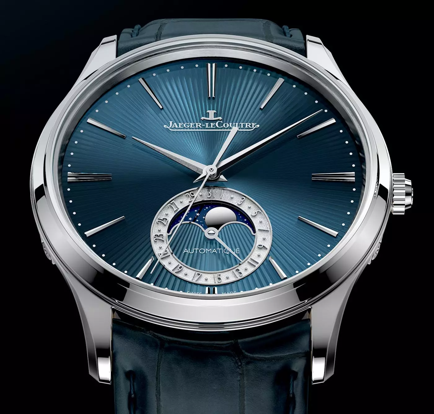 Jaeger-LeCoultre Master itin plonas mėnulio emalio suknelių laikrodis 27280_3