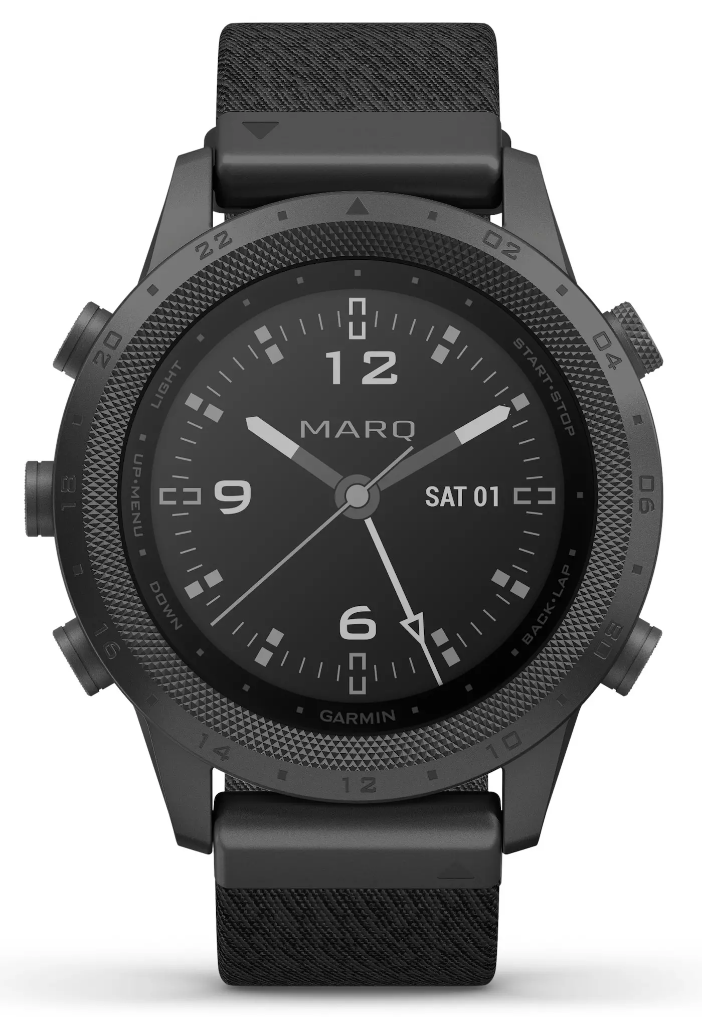 Garmin MARQ Commander-slimhorlosie bevat data-vee-knoppie vir maksimum sluimerigheid