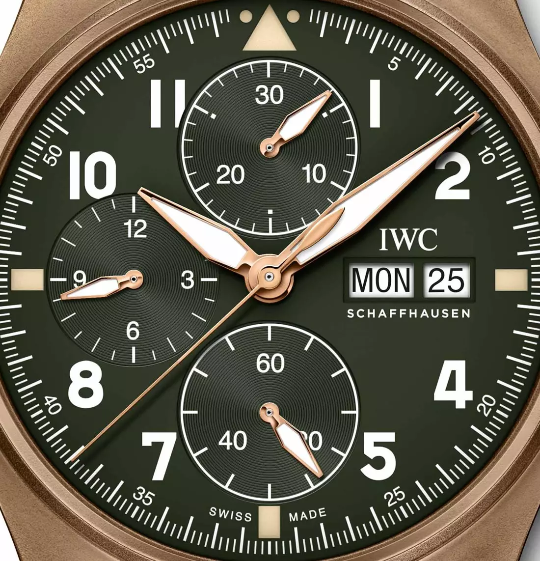 IWC پائلٹ کی گھڑی Chronograph Spitfire Bronze 28017_3