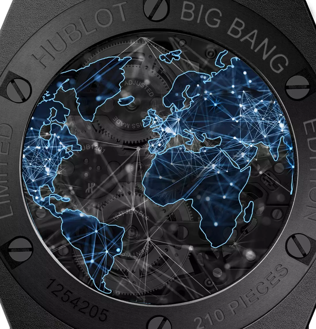 Parte traseira da caixa Hublot Big Bang Meca-10 P2P