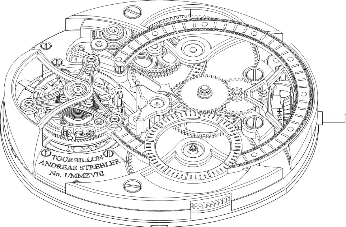 Andreas Strehler Transaxle Remontoir Tourbillon erlojua 2837_4