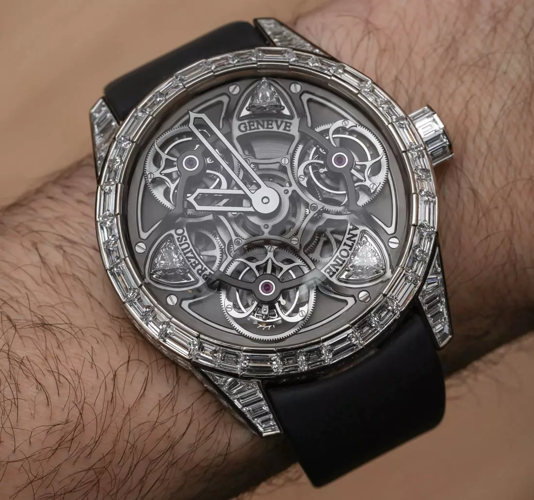 Hands-On ด้วยเงิน $1,200,000 Antoine Preziuso Trillion Tourbillon ของ Tourbillons 24 Carat Diamond Watch 2882_1