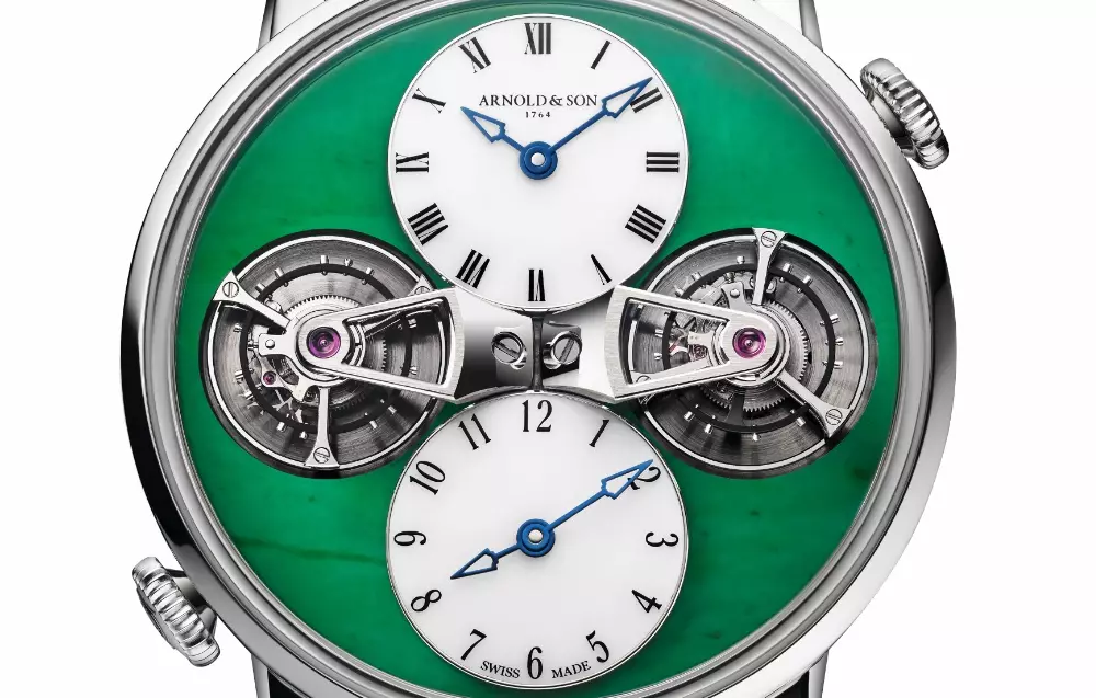 Faire Tourbillon Dúbailte Arnold & Son Le Dial Jade Glas Brilliant 2939_3