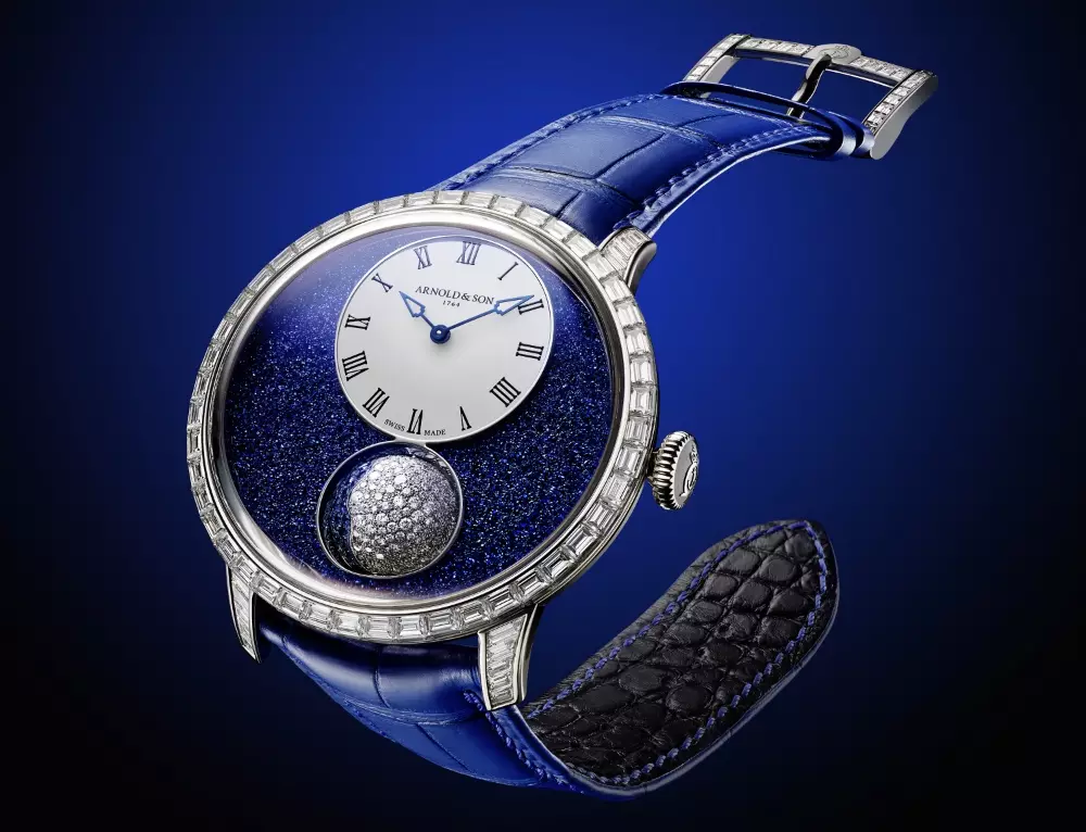 Luna Magna Ultimate 1 de Arnold & Son presenta una luna en 3D llena de diamantes y zafiros 2940_2