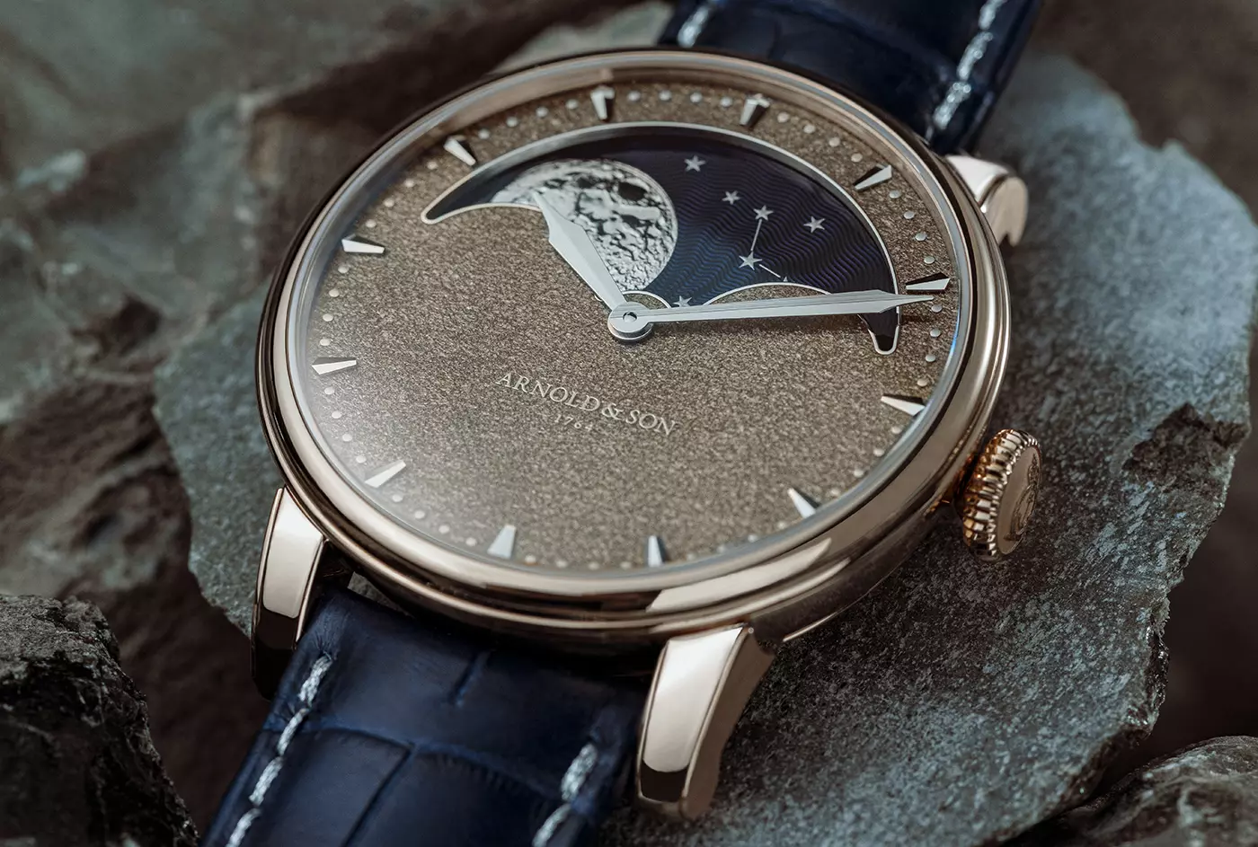 Arnold & Son devwale yon edisyon limite Perpetual Moon Obsidian Watch 2944_3