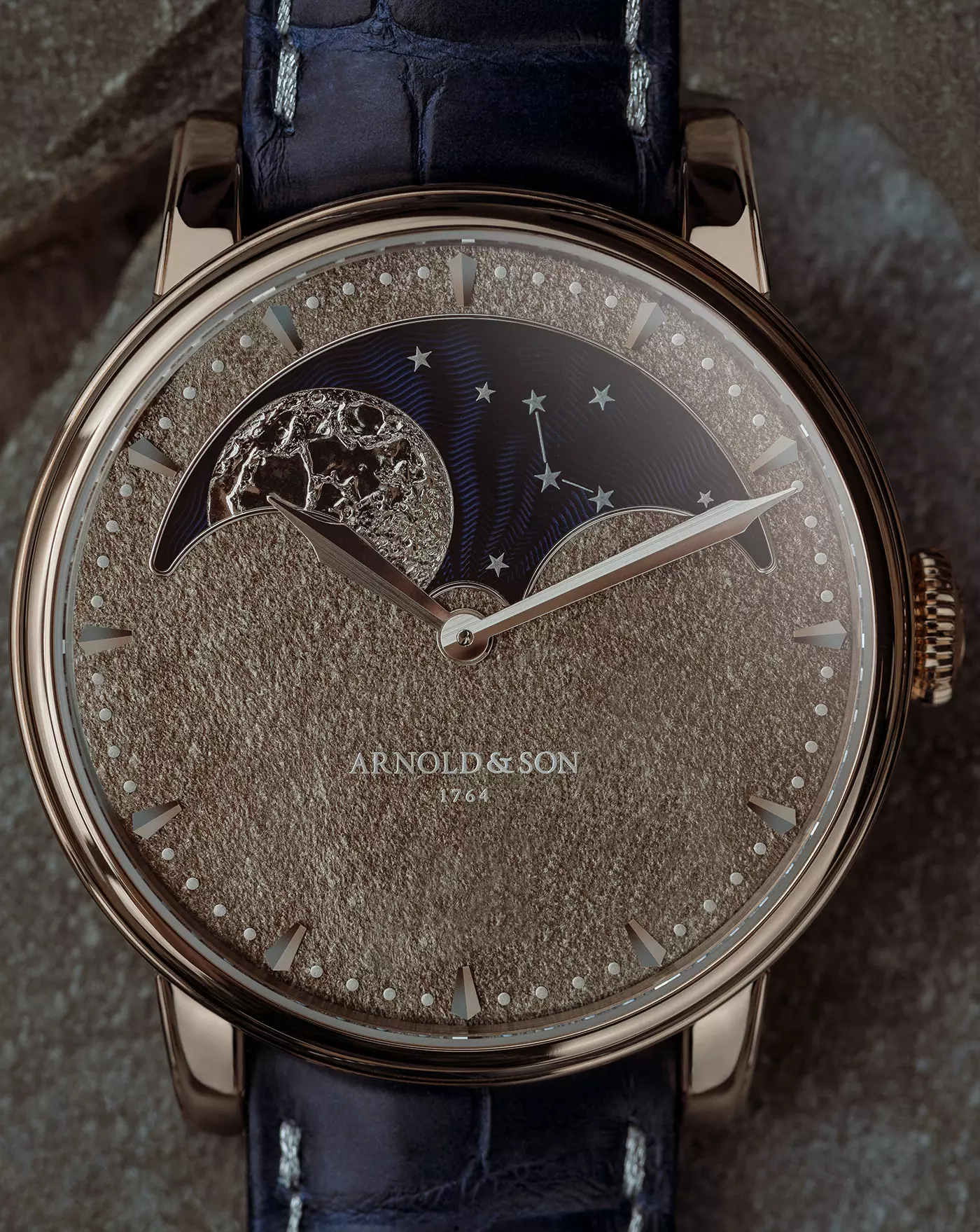 Arnold & Son devwale yon edisyon limite Perpetual Moon Obsidian Watch 2944_4