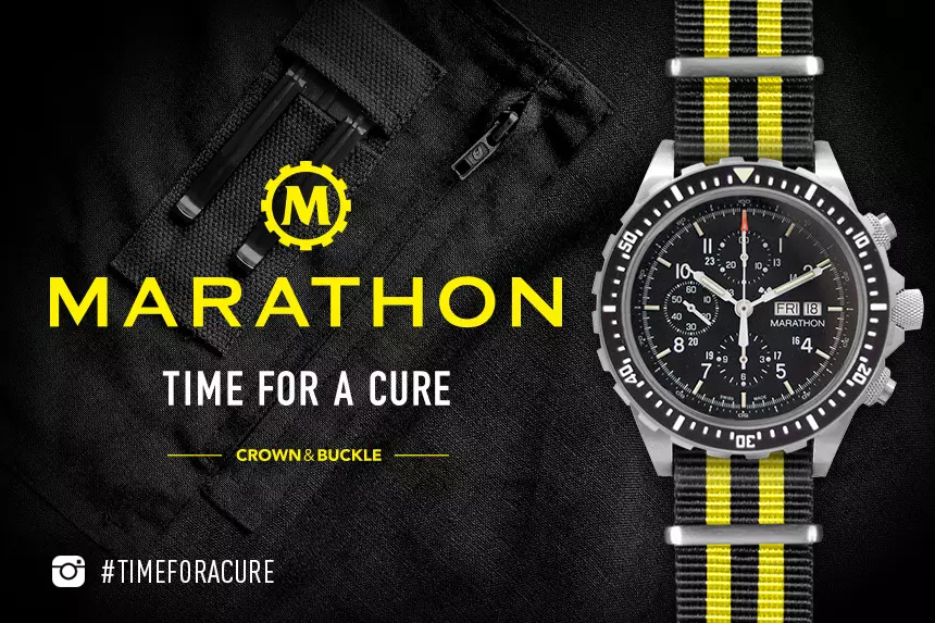 Marathon-Watch-Time-For-A-Cure-Crown-and-Buckle-RTCC-Hashtag