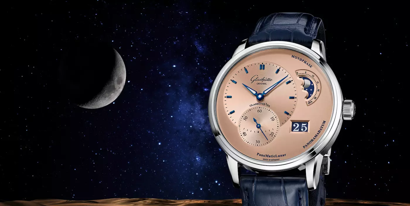 Glashütte-Original-PanoMaticLunar-Rose-Опалин-сағаты