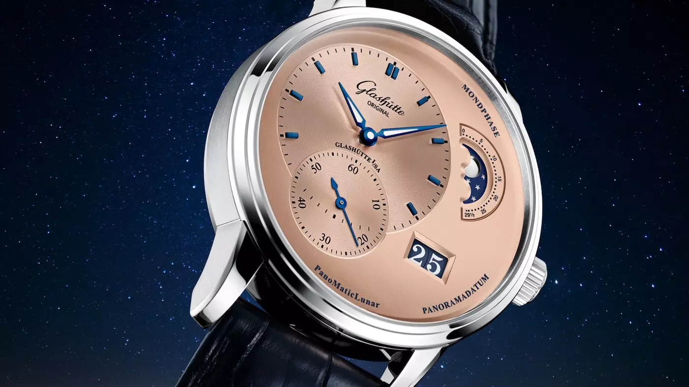 Glashütte-Original-PanoMaticLunar-Rose-Опалин-сағаты