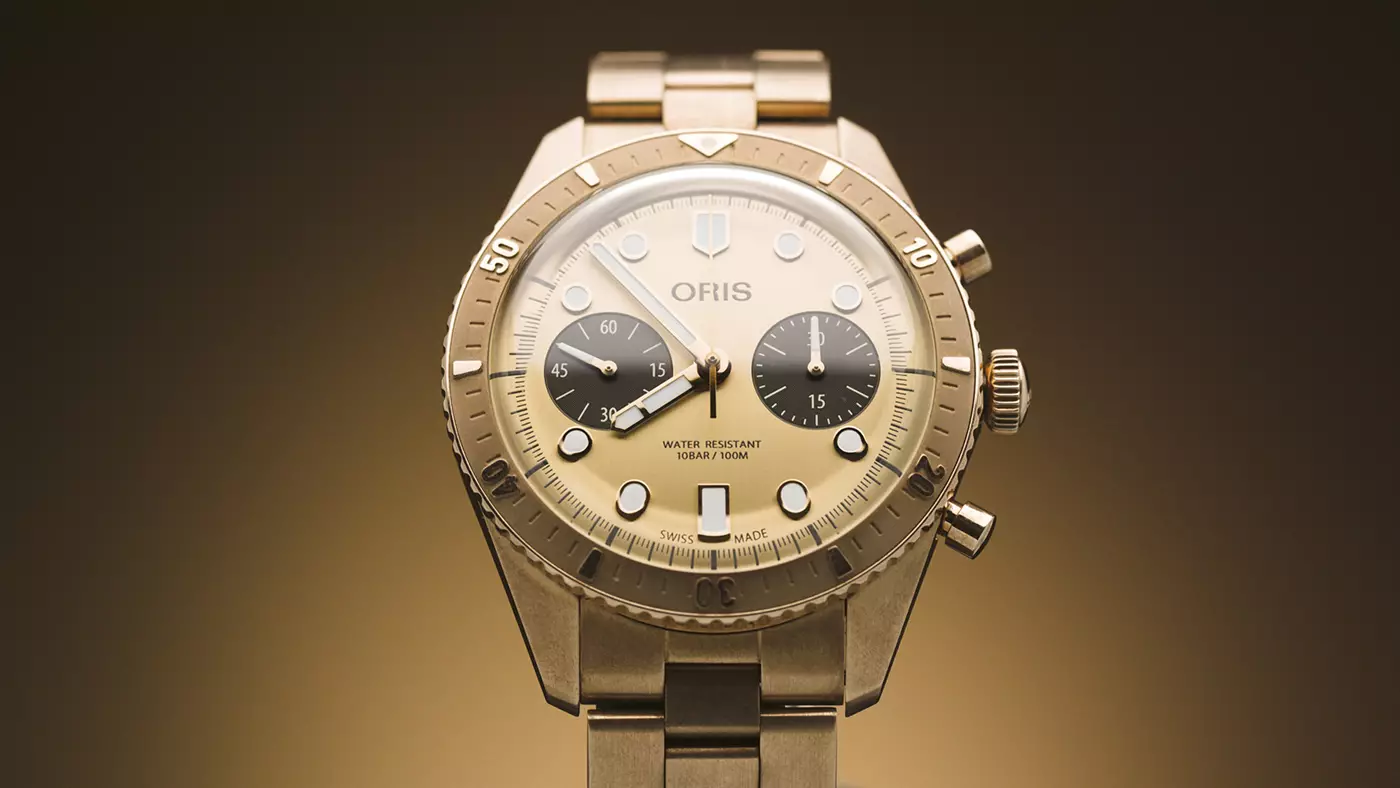 Oris представляет новый лимитированный хронограф Hölstein Edition 2020 с цельным бронзовым браслетом 33769_3