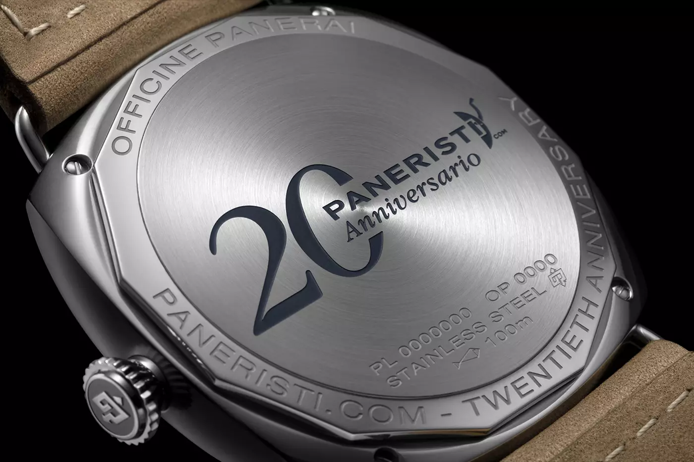 Panerai لميٽيڊ ايڊيشن کي متعارف ڪرايو Radiomir Venti Watch Paneristi جي 20 سال ملهائيندي 33902_2