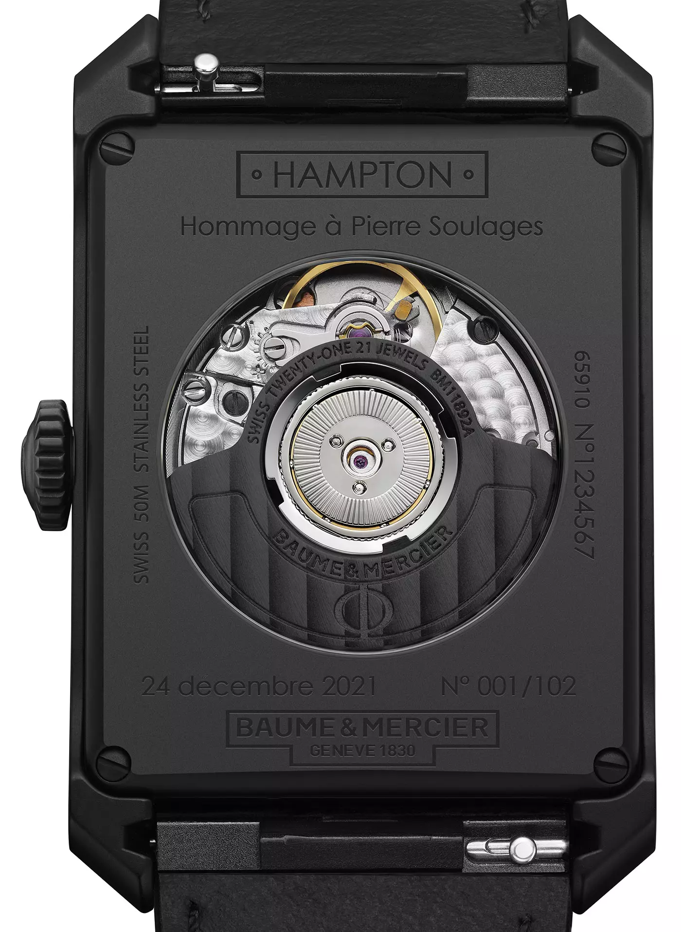 Baume & Mercier 推出限量版 Hampton Hommage À Pierre Soulages 腕表 3449_4