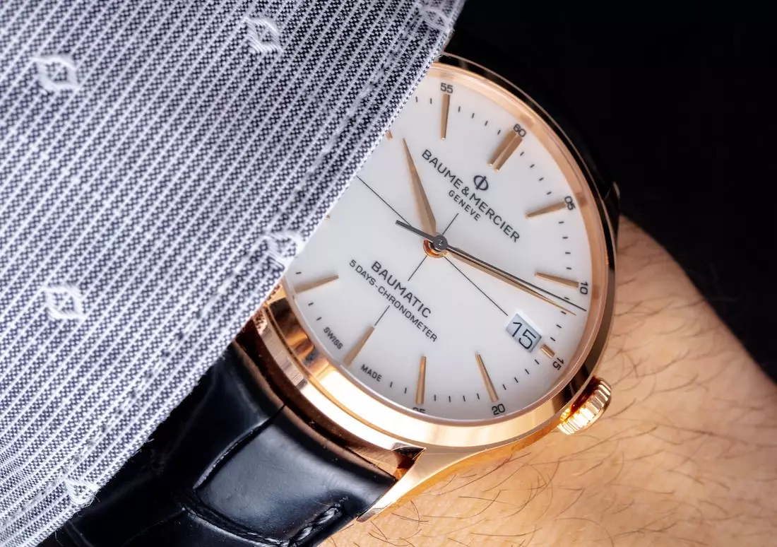 Baume and mercier clifton baumatic червоне золото