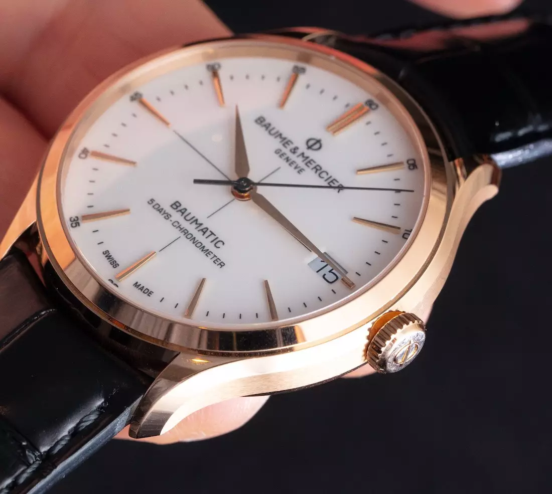 Baume and mercier clifton baumatic червоне золото