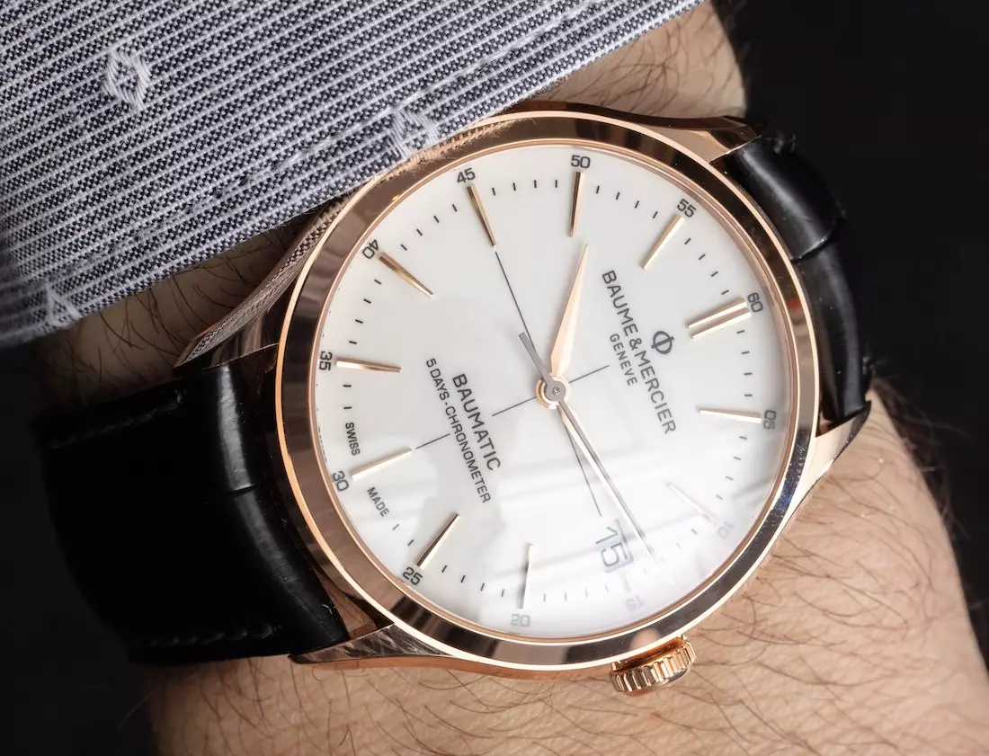 Baume and mercier clifton baumatic червоне золото