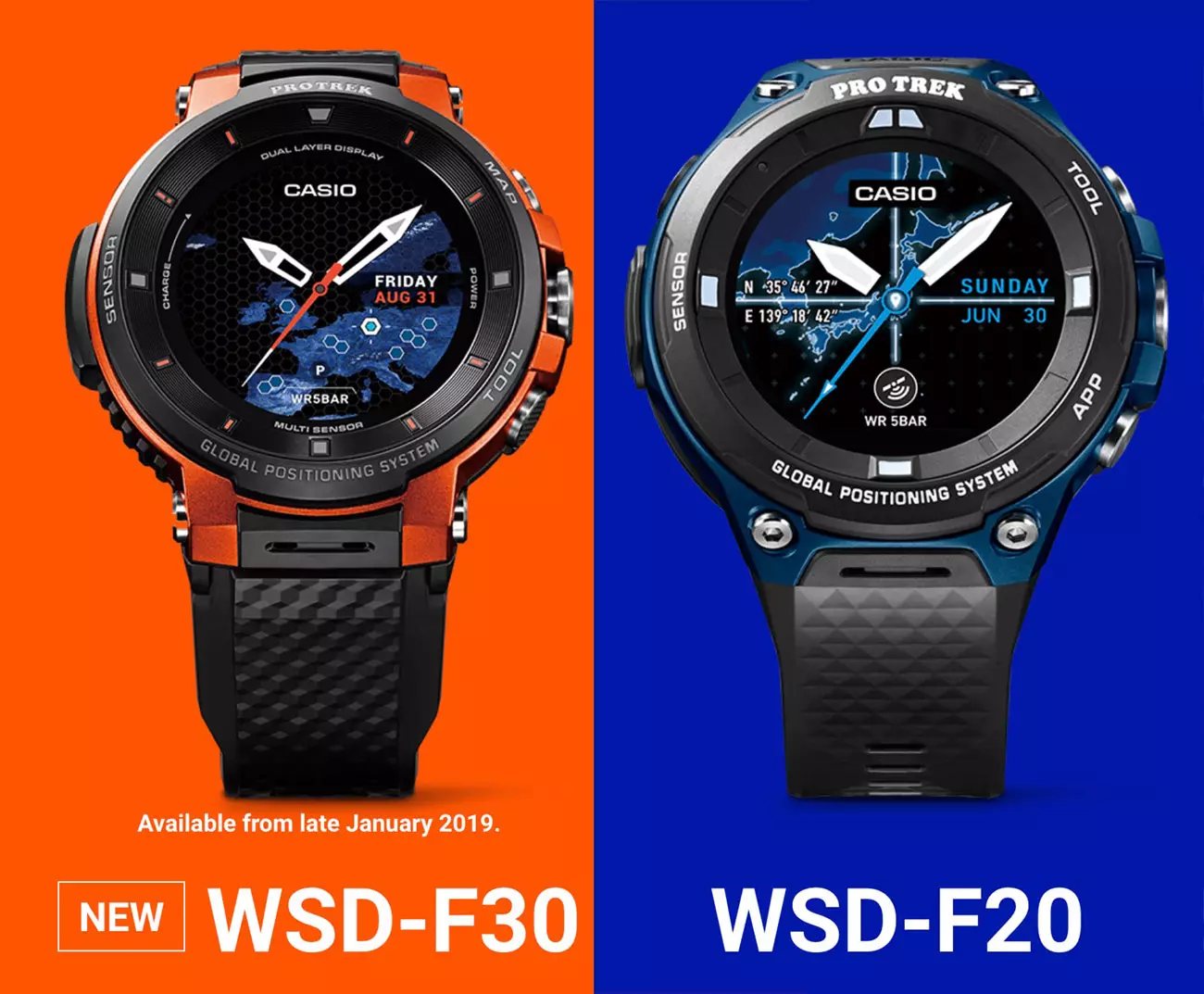 Часовникът Casio Protrek Smart WSD-F30 вече има по-голям размер за носене и подобрен живот на батерията 3475_3