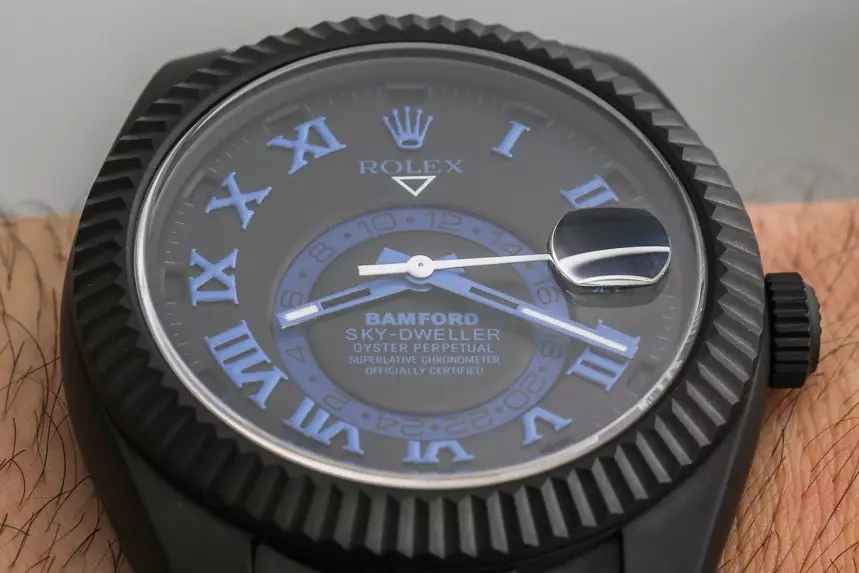Bamford Watch Department Rolex Sky-Dweller jam tangan hitam biru