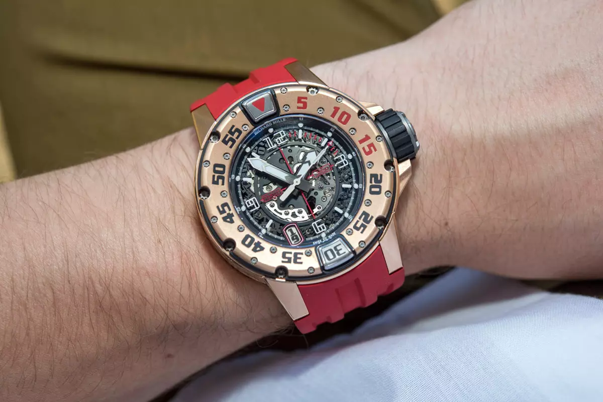 Richard Mille RM 028 Penyelam Dalam Jam Tangan Emas Merah 35388_8