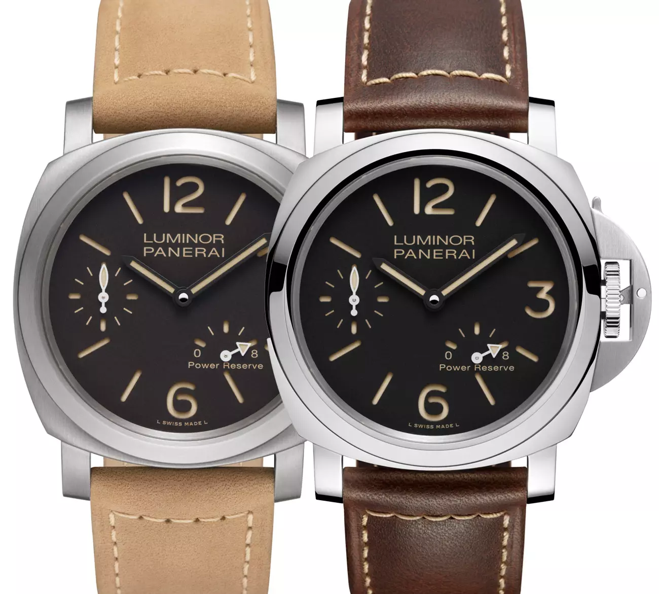 Montre Panerai Luminor Marina avec réserve de marche de 8 jours en acier PAM795 et titane PAM797 35404_1