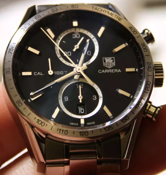 خەتكۈچ Heuer Carrera Chronograph Caliber 1887 قولدا كۆرۈش 37116_5