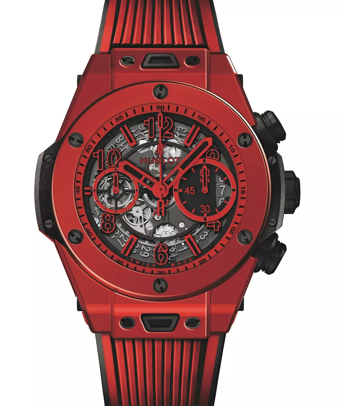 Entsha: Ushicilelo lweHublot Big Bang Red Magic Limited Bukela kwiCeramic eBomvu 38127_2