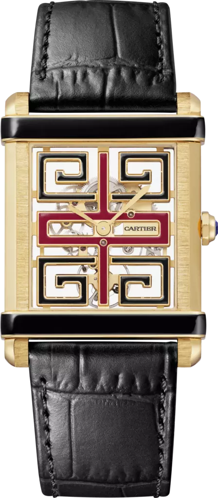 Premier coup d'œil : la collection privée de Cartier renouvelle la Tank Chinoise avec un cadran rectangulaire et un mouvement squelette 3816_2