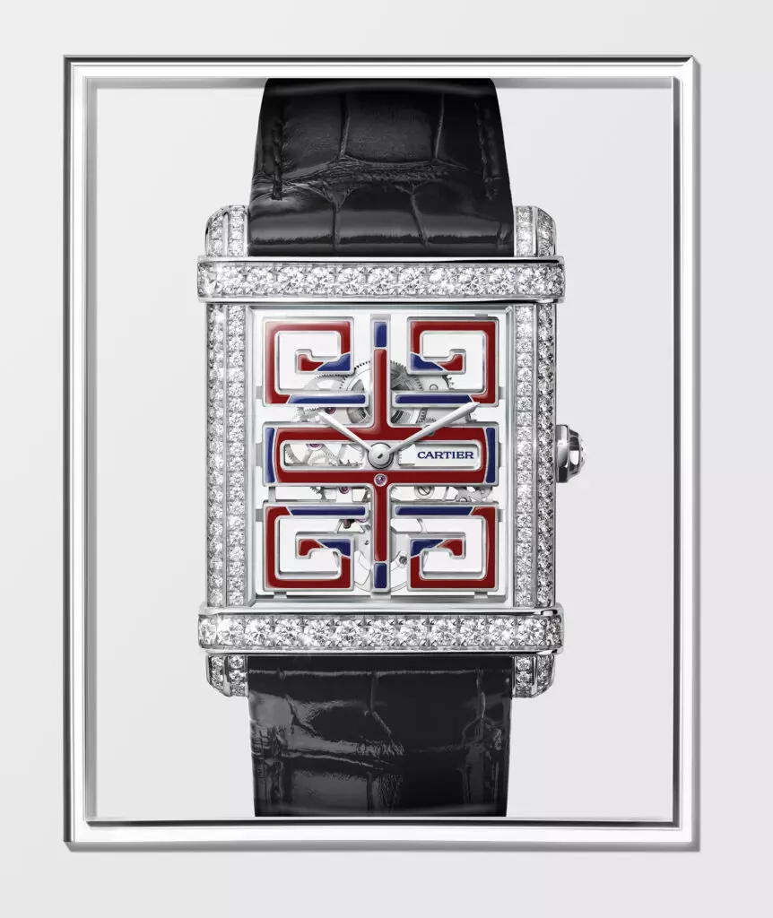 Eerste kyk: Cartier Prive-versameling hernu die Tank Chinoise met reghoekige draaiknop en skeletbeweging 3816_3