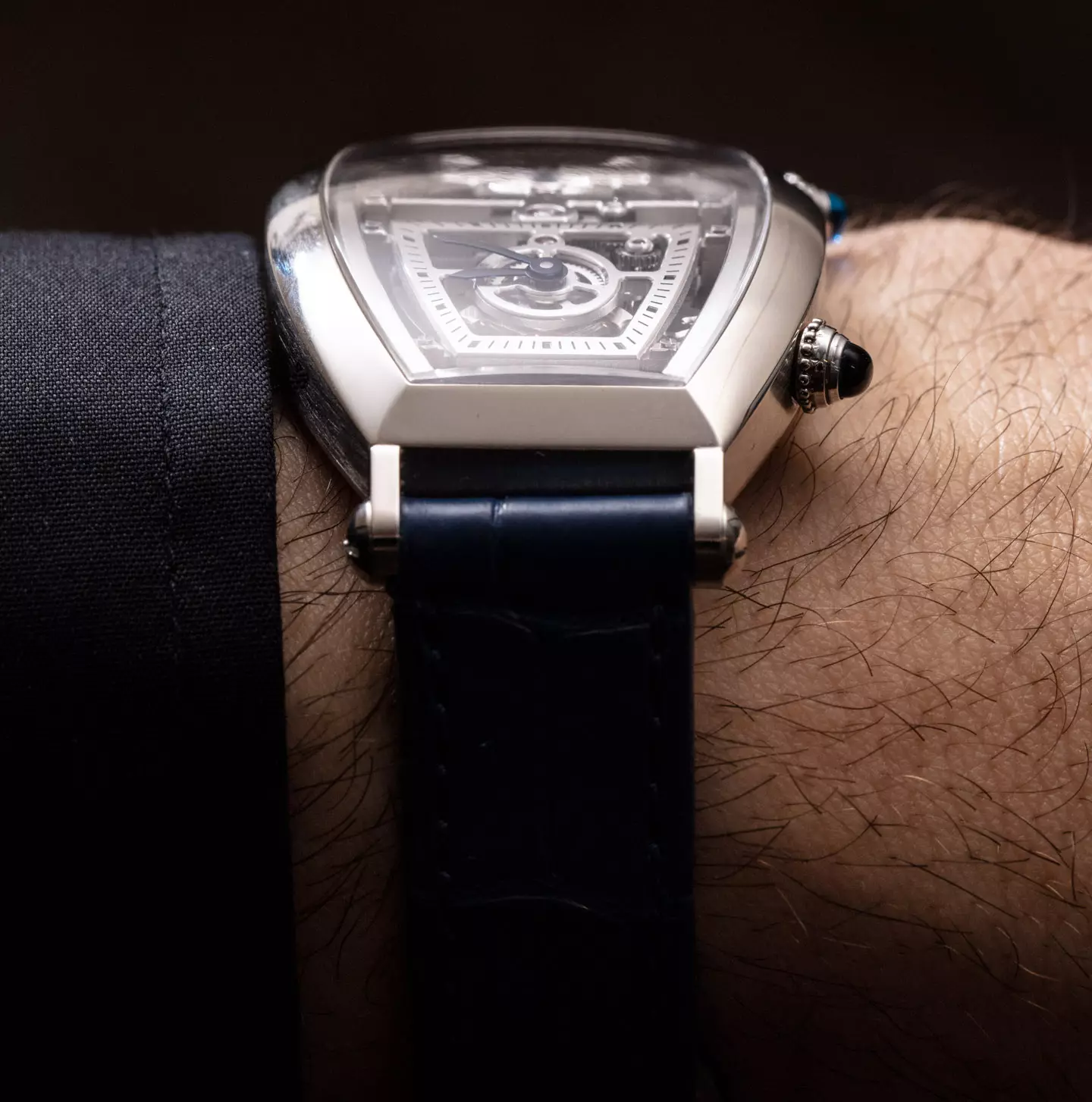 Maoko-Pamusoro: Cartier Prive Tonneau Skeleton XL Dual Time Watch 3822_4