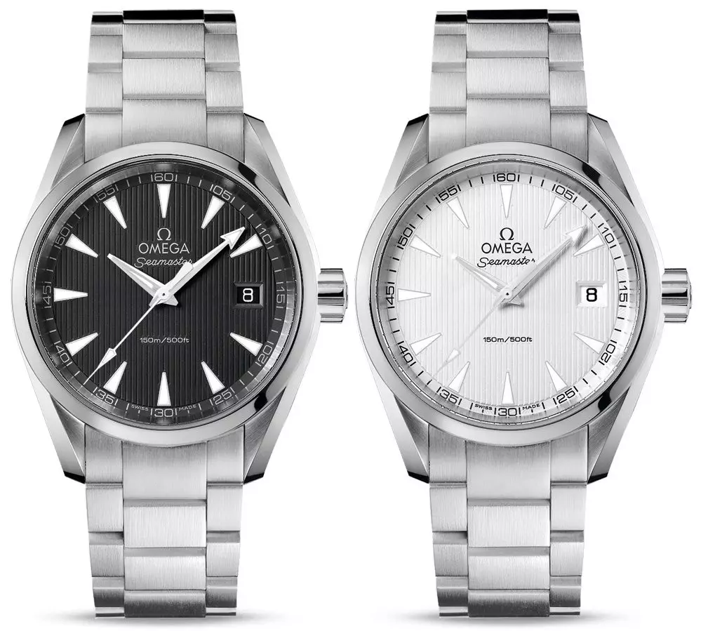 Relógios de quartzo Omega Seamaster Aqua Terra 150m, ref. 231.10.39.60.06.001 (cinza) e 231.10.39.60.02.001 (branco)