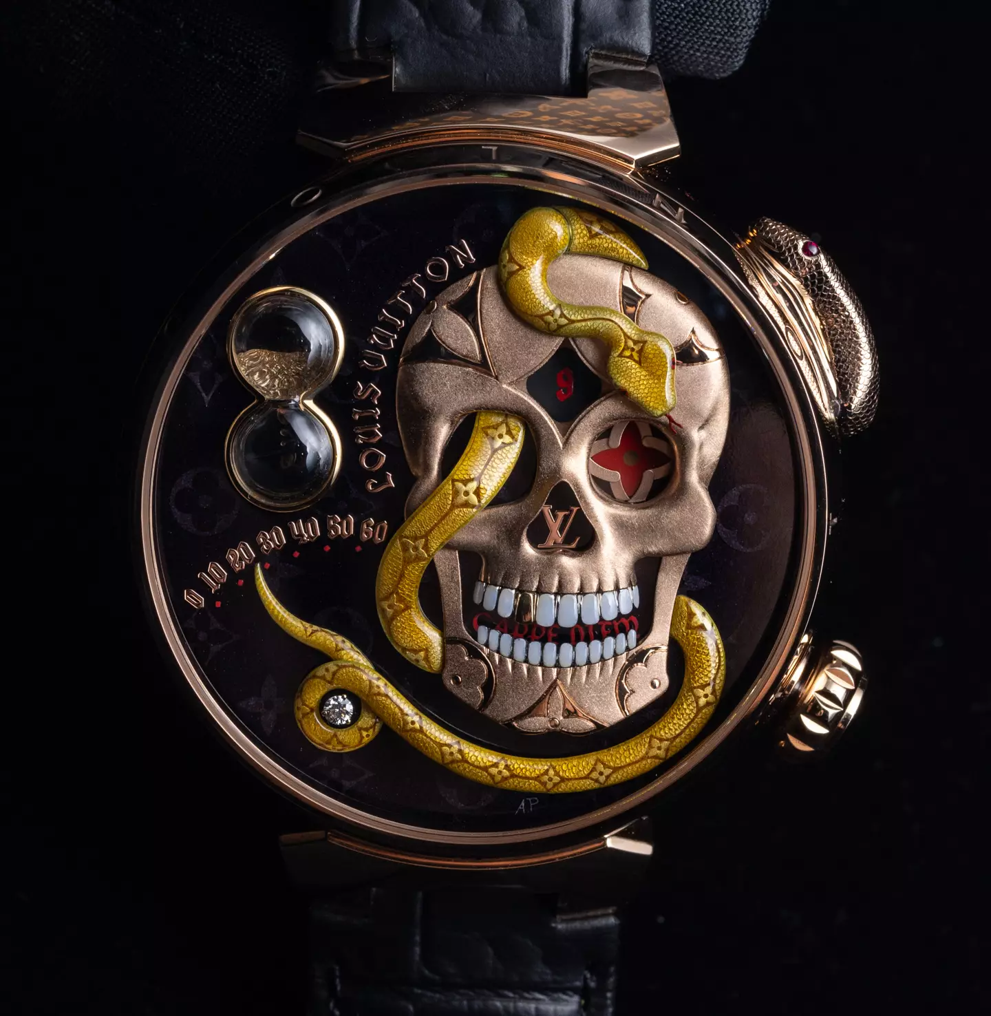 Esku-hartzea: Louis Vuitton Tambour Carpe Diem Automaton Watch 3875_10
