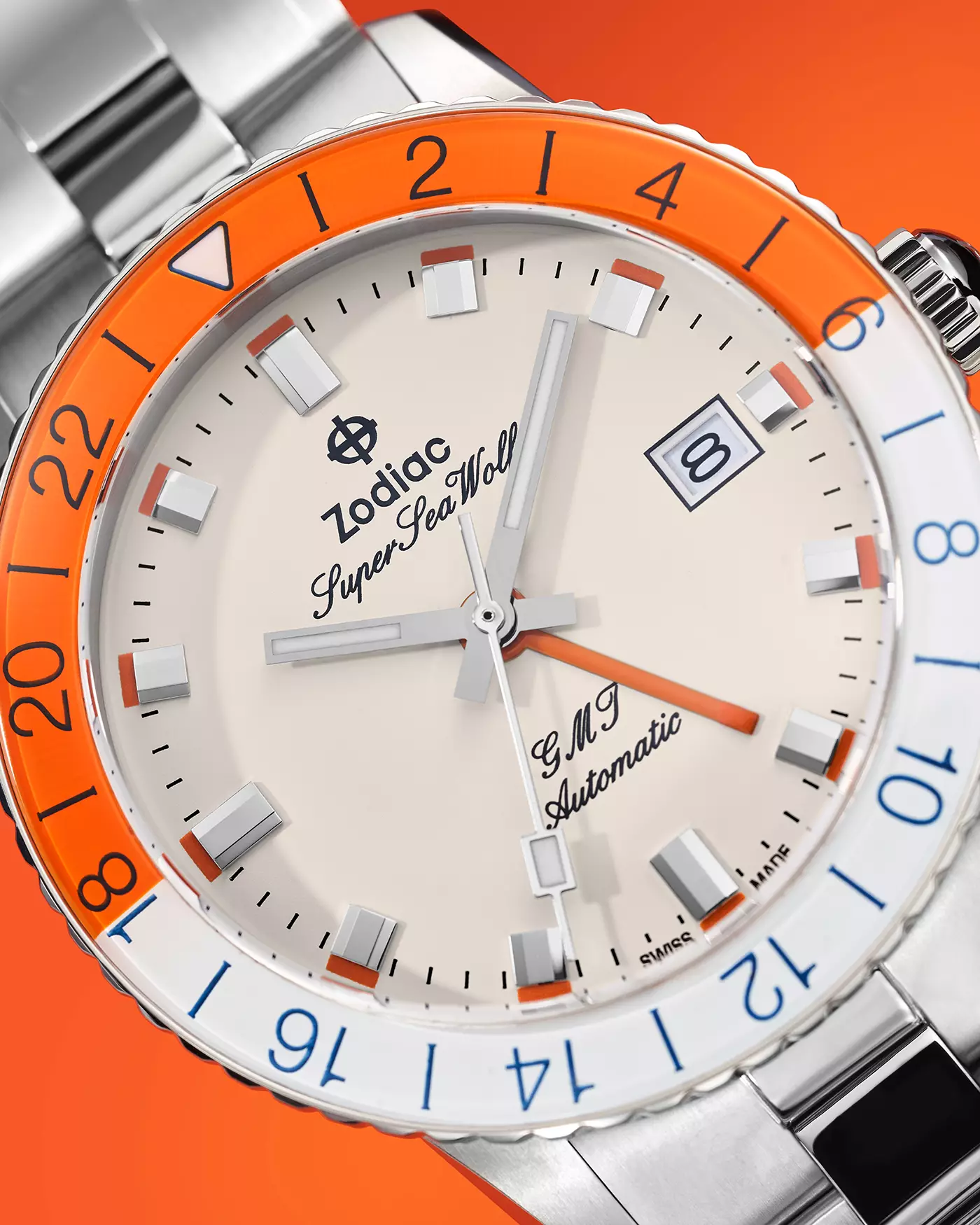 Zodiac Debutta Edizzjoni Limitata ġdida Super Sea Wolf GMT “Sherbet” 39206_3