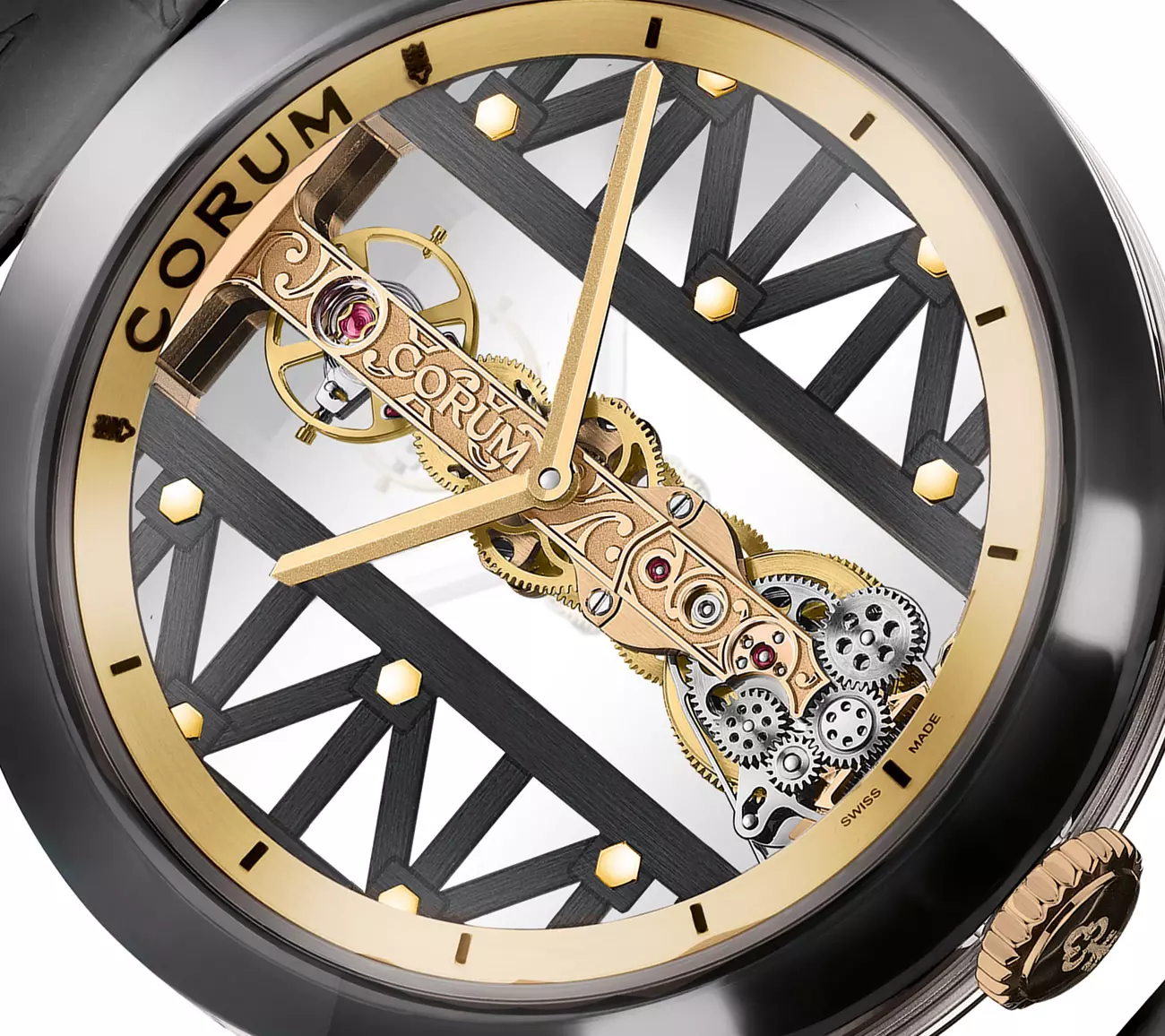 Corum Golden Bridge Titane DLC erlojua 4040_2