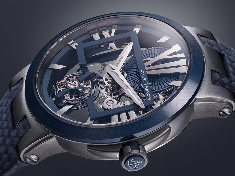 Ulysse Nardin Mtendaji wa Skeleton Tourbillon Blue Watch 40976_1