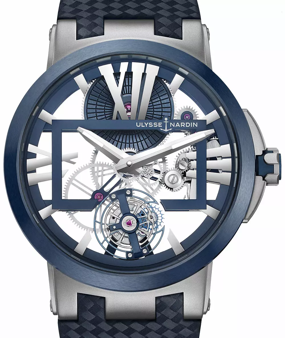 Ulysse Nardin Executive Skeleton Tourbillon Watch Blue 40976_9