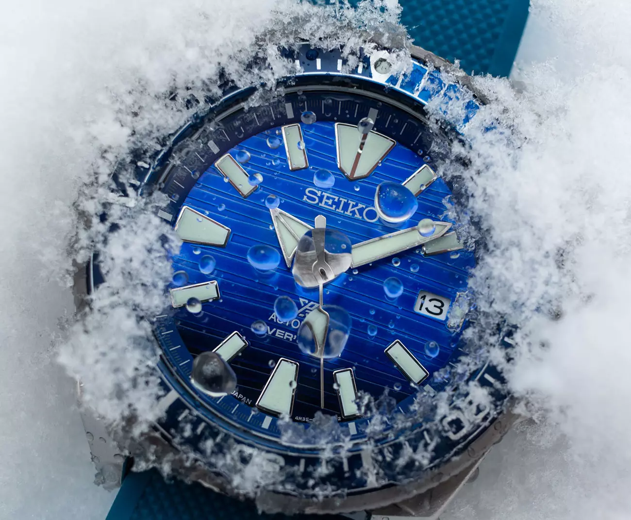 Seiko Prospex SRPC93 'Txuag Dej Hiav Txwv' Samurai Dive Saib Xyuas Snow