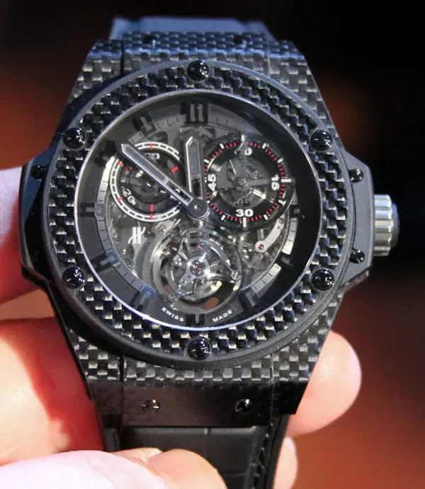 Hublot sobory minut gaýtalaýjy turbillon we sütün tigirleriniň hronografiýasy El-aýaga tomaşa ediň 42495_3