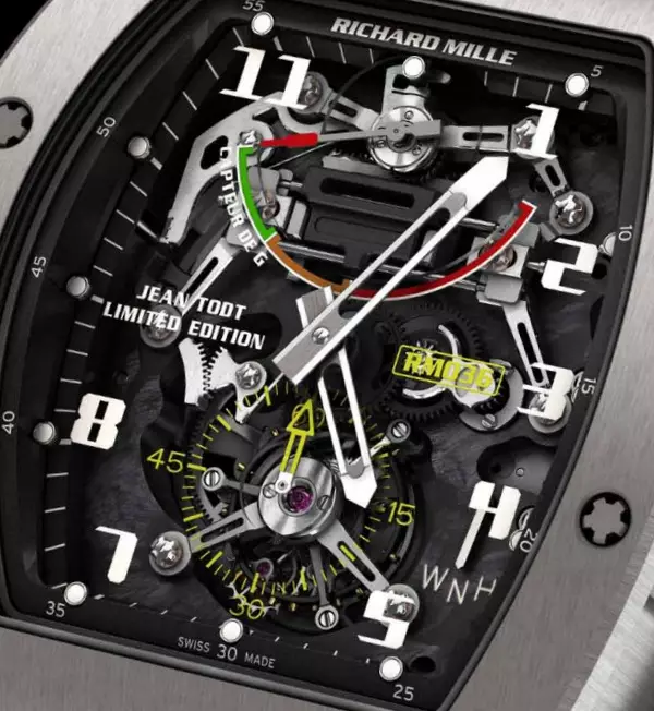 Reloj Richard Mille RM036 con medidor de fuerza G práctico 42723_8
