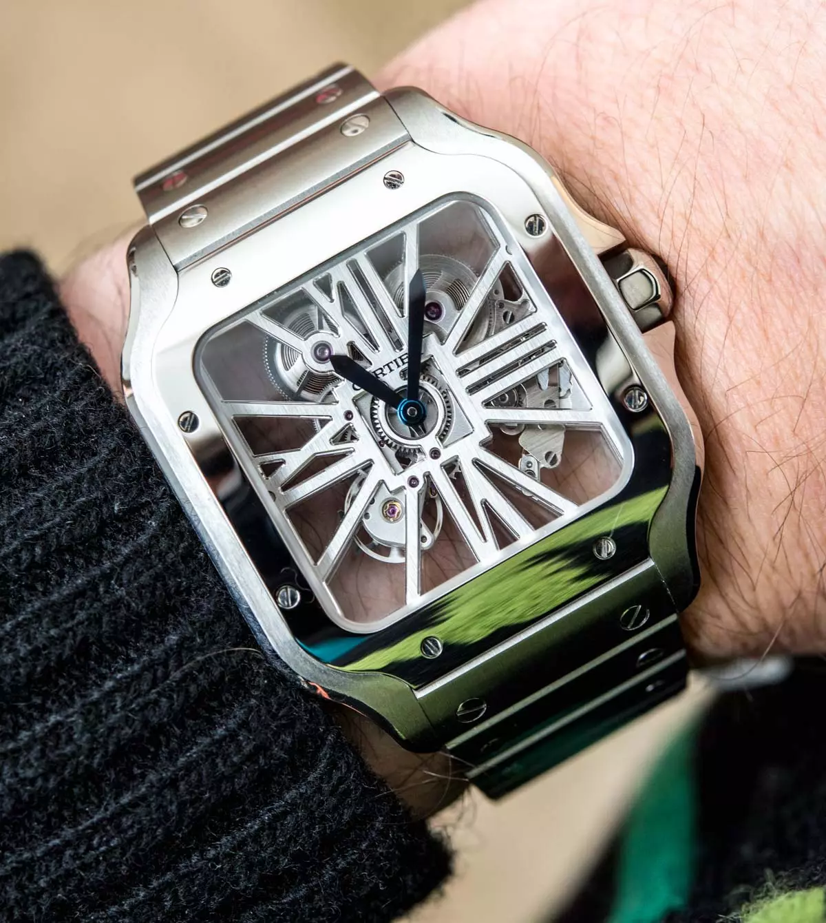 Cartier Santos De Cartier Skeleton Watch In Steel na rok 2018 Hands-On | Strona 2 z 2 43840_2