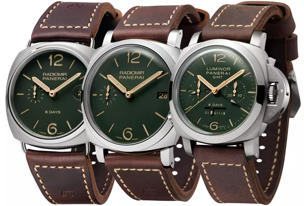 Panerai Green Dial Limited Edition Limited PAM735, PAM736, & PAM737 Saacadaha Ururinta 44872_11