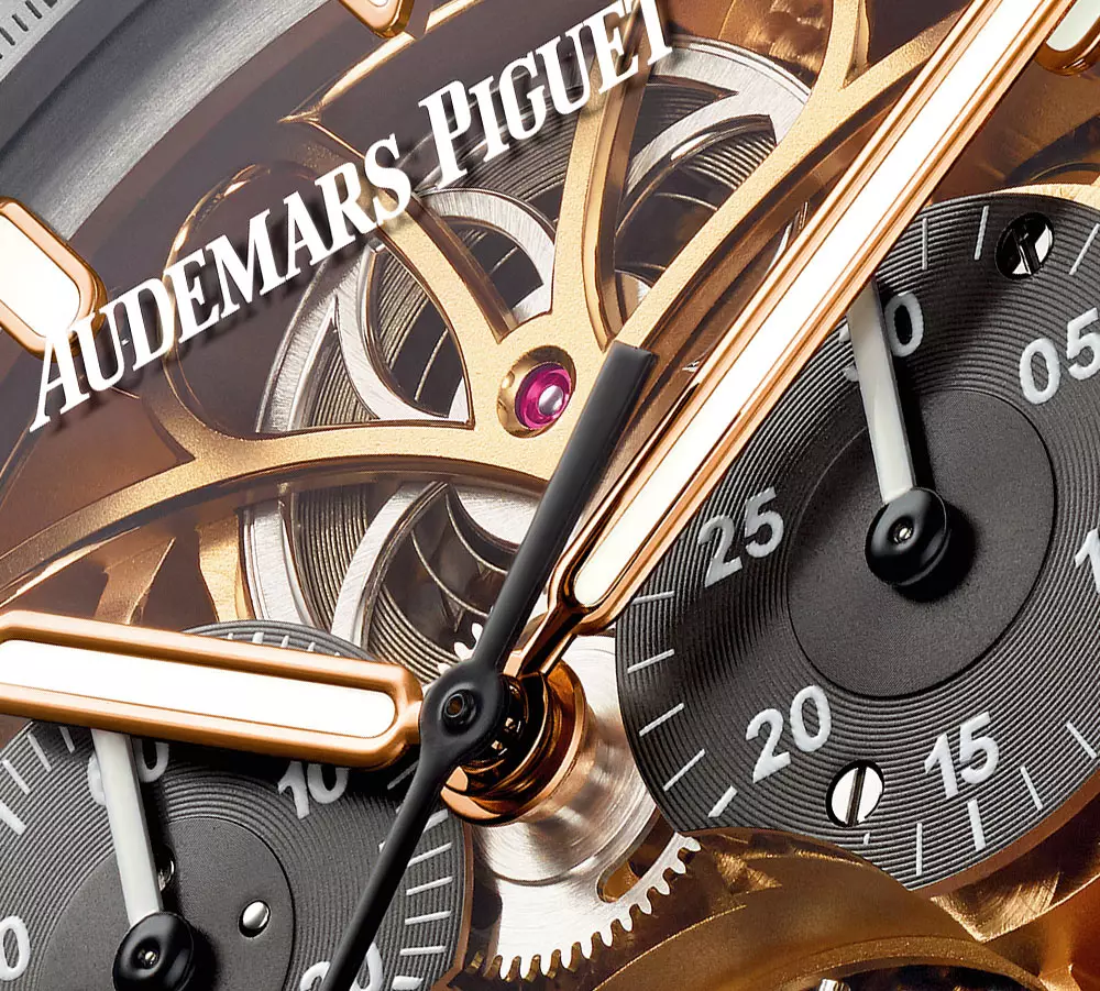 Audemars Piguet Royal Oak Tourbillon Xronoqraf Açıq İşlənmiş Material Yaxşı Saat 44990_4