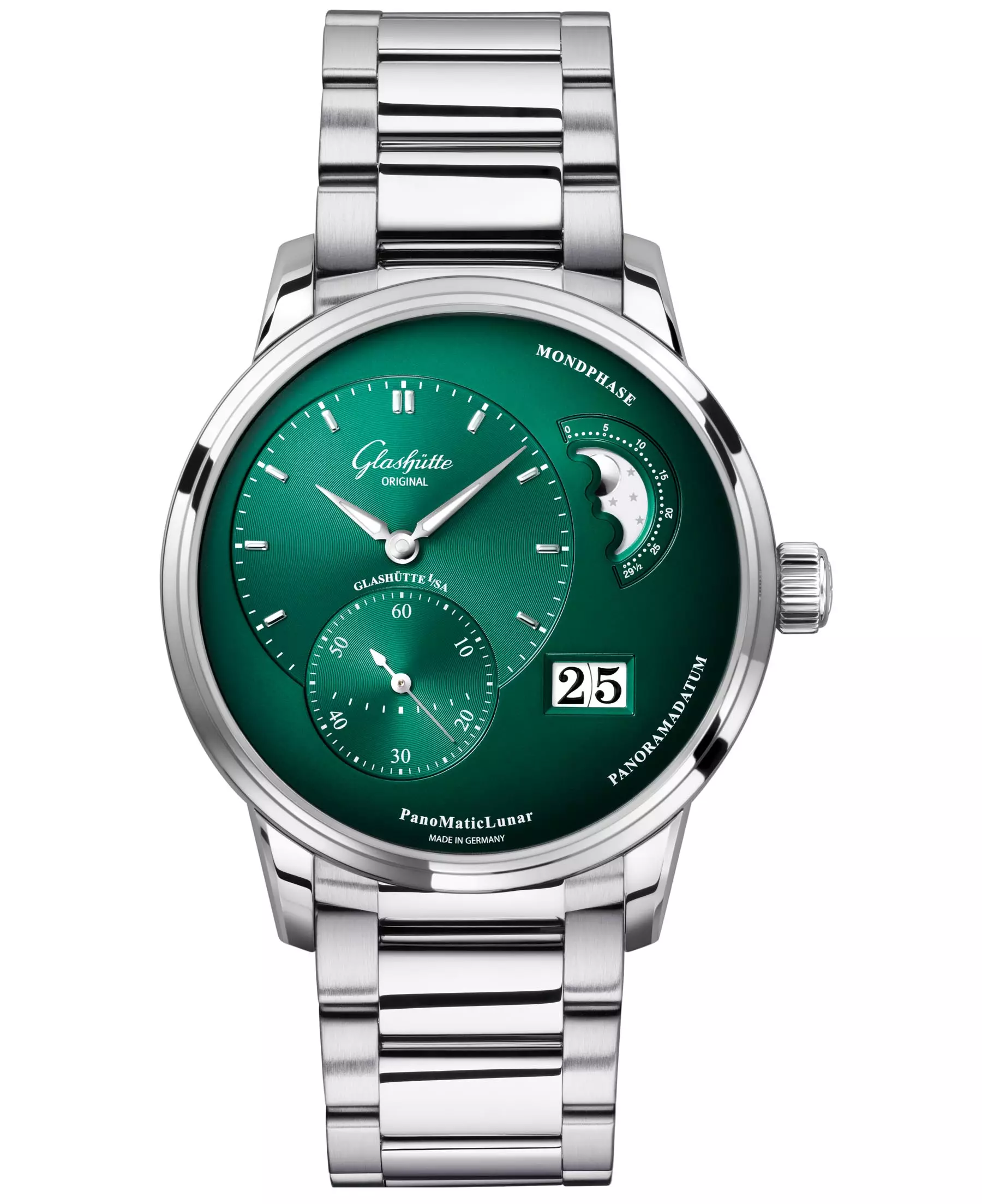 Primeiro olhar: Glashütte Original PanoMaticLunar em Forest Green 4554_7