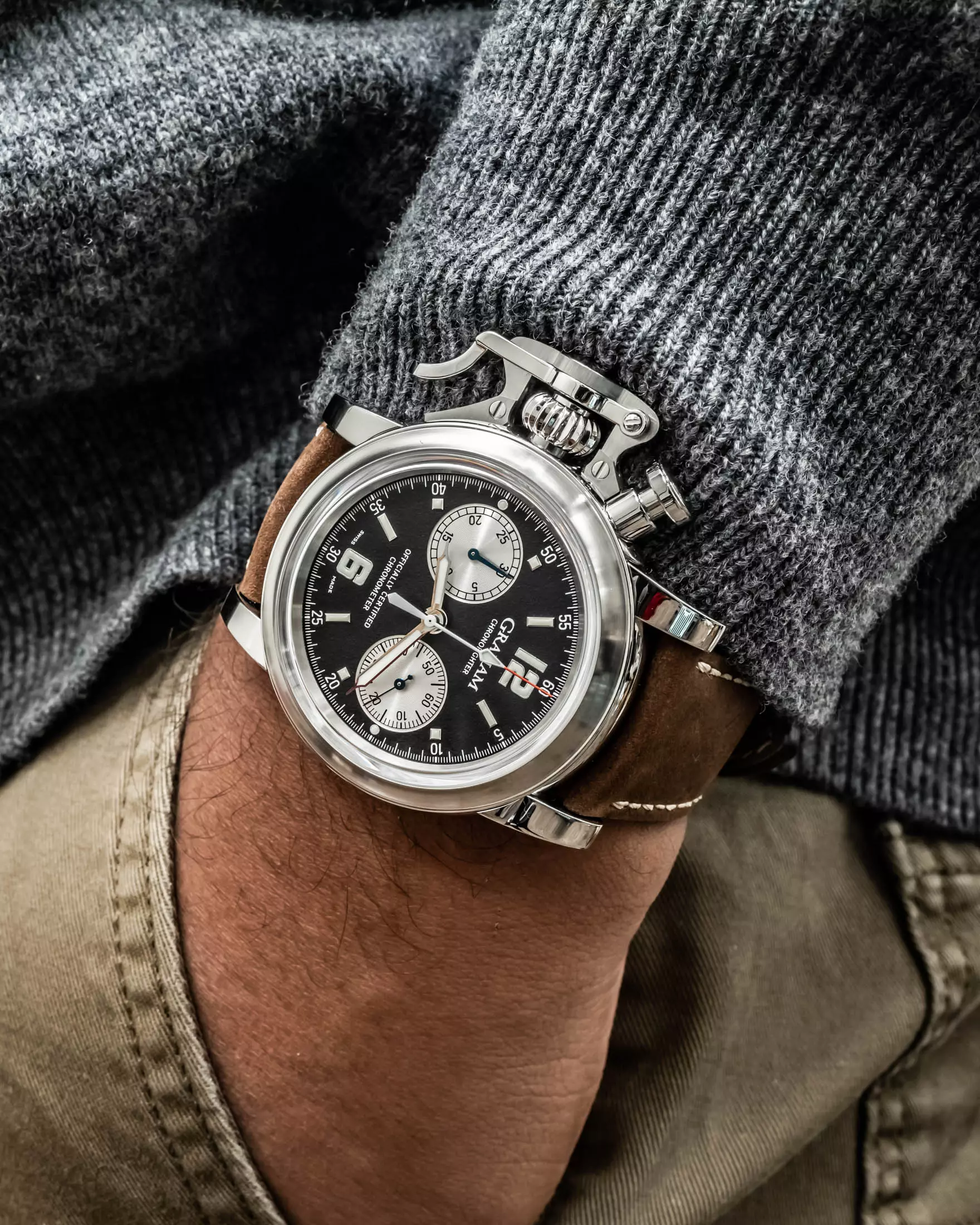 Pràctic: Rellotge d'edició limitada del 25è aniversari de Graham Chronofighter Vintage 4580_11