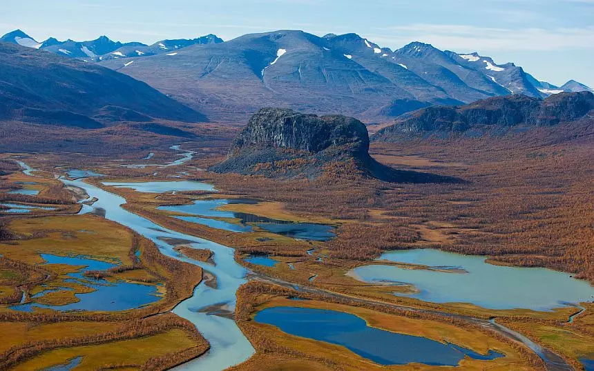 Rapadalen, taman nasional Sareks, Laponia världsarvsområde:lebak Rapa, NP Sarek, situs warisan dunya Laponia