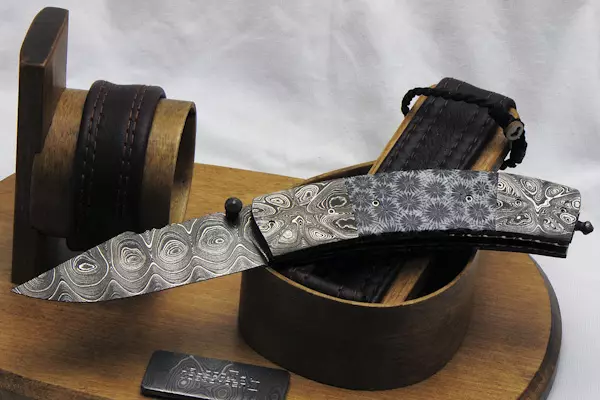 Gustafsson & Sjögren Damascus Vile Watch & Oden Knife Set 4655_2