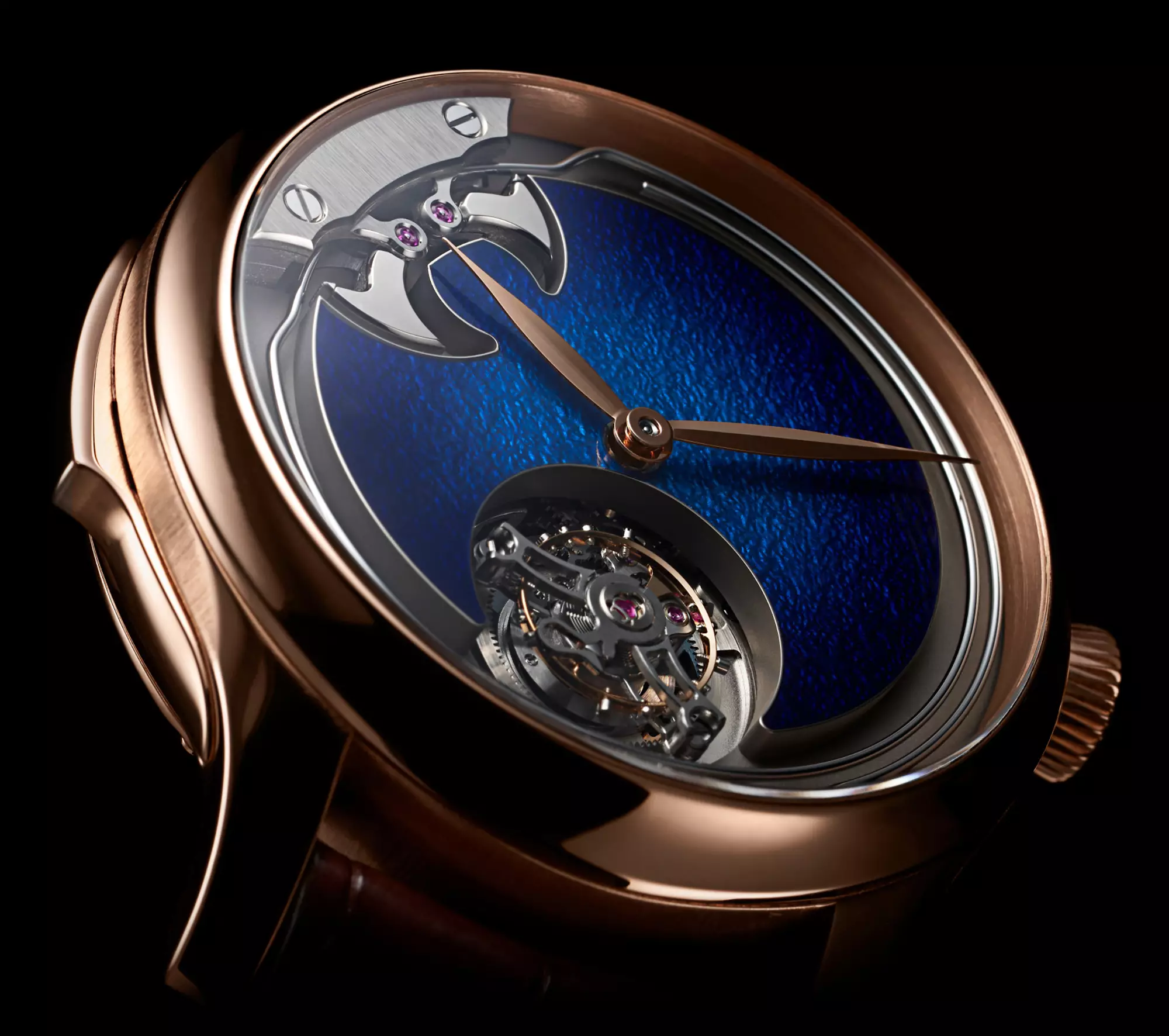 H. Moser & Cie. Debut Édisi Terbatas Konsep Endeavor Minute Repeater Tourbillon Aqua Blue Watch 4660_2