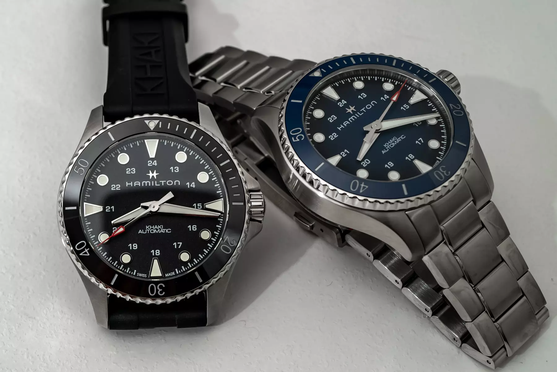 Fa'ata'ita'iga Fa'ato'aga: Hamilton Fa'afouga & Fa'aleleia Fa'atasi ma Khaki Navy Scuba Auto 43mm 4715_12